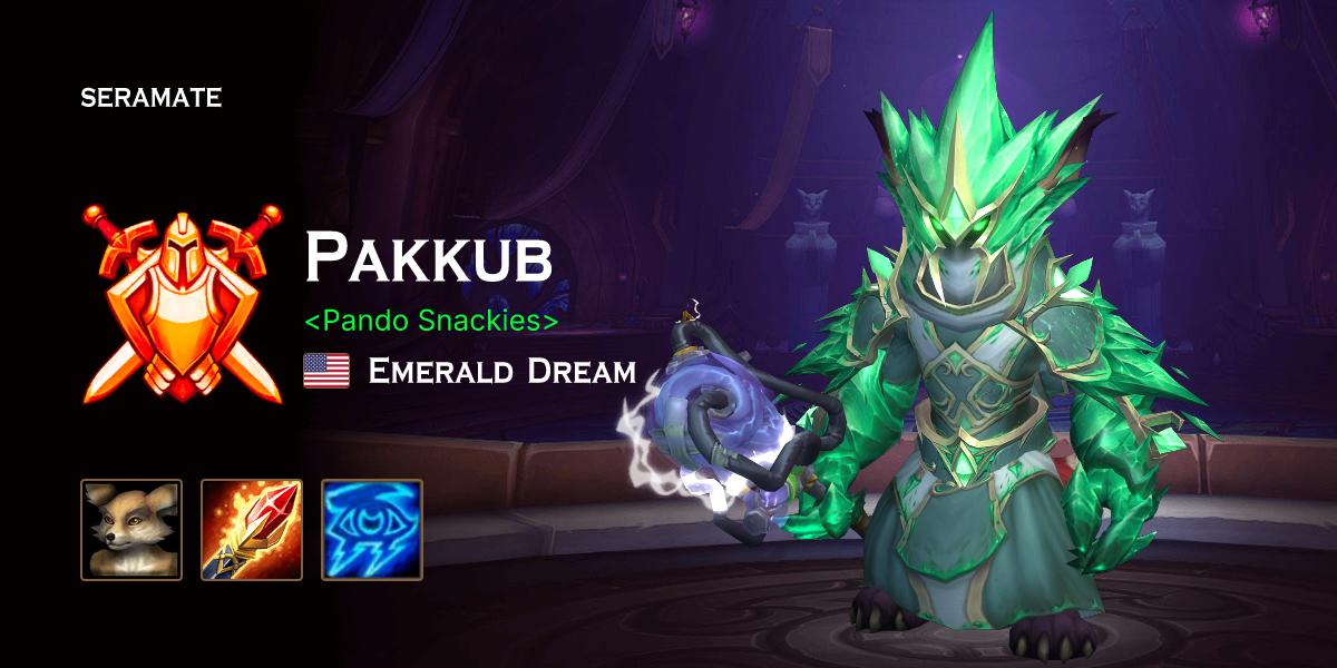 Pakkub @ Emerald Dream (US) · Seramate · WoW PvP Leaderboards, Arena Activity, Character ...